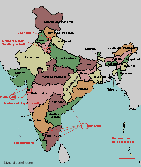Test your geography knowledge - India states and union territories ...